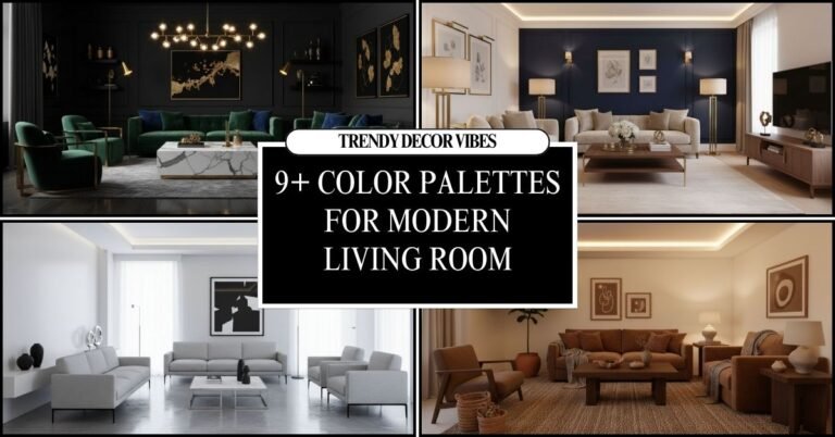 10 Color Palettes For Modern Living Room: Trendy Shades